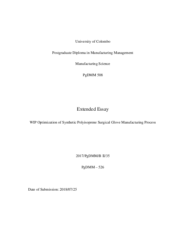 (DOC) Extended Essay R | Sugath Premathilake - Academia.edu