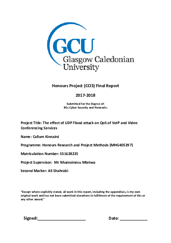 (PDF) Honours Project (CCIS) Final Report Project Title: The effect of ...