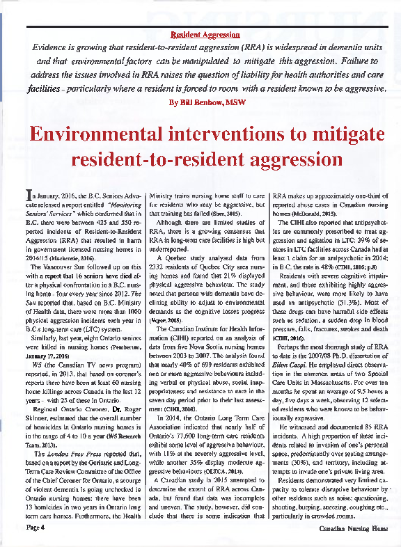 (PDF) Environmental interventions to mitigate resident-to-resident ...