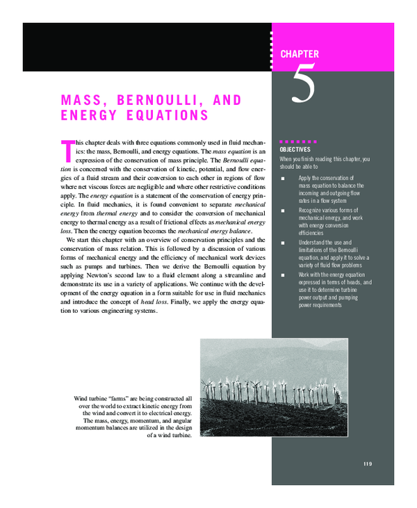 (PDF) Bernoulli equation and application