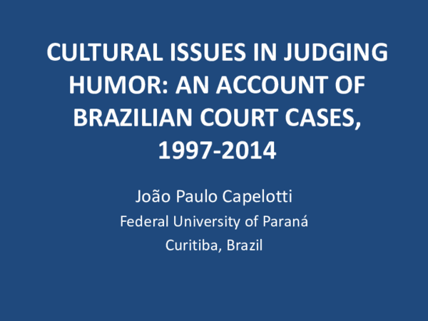 (PPT) CULTURAL ISSUES IN JUDGING HUMOR