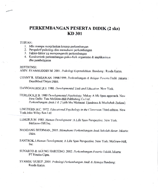 (PDF) Perkembangan Peserta Didik