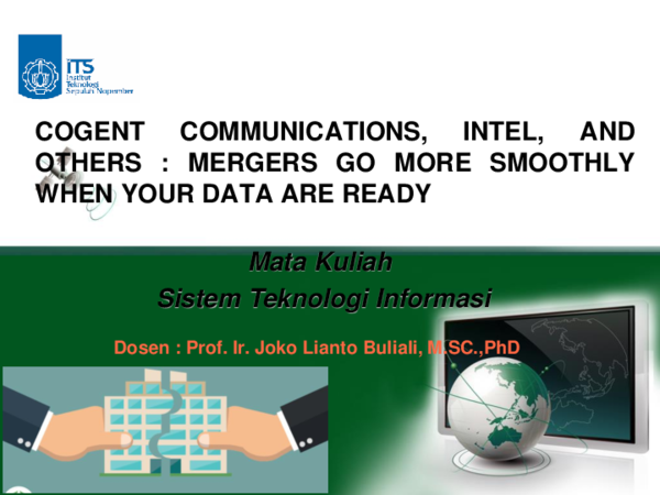 (PPT) CHAPTER 5 CASE 3 COGENT COMMUNICATION MERGER FINAL