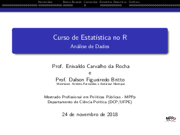 (PDF) Curso de Estatística no R - Análise de Dados
