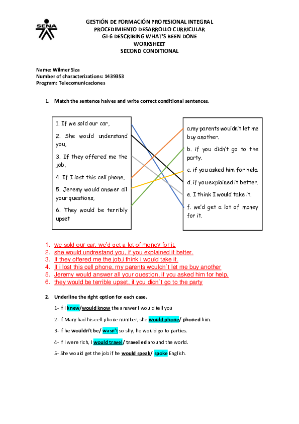 (DOC) GI 6 SECOND CONDITIONAL WORKSHEET