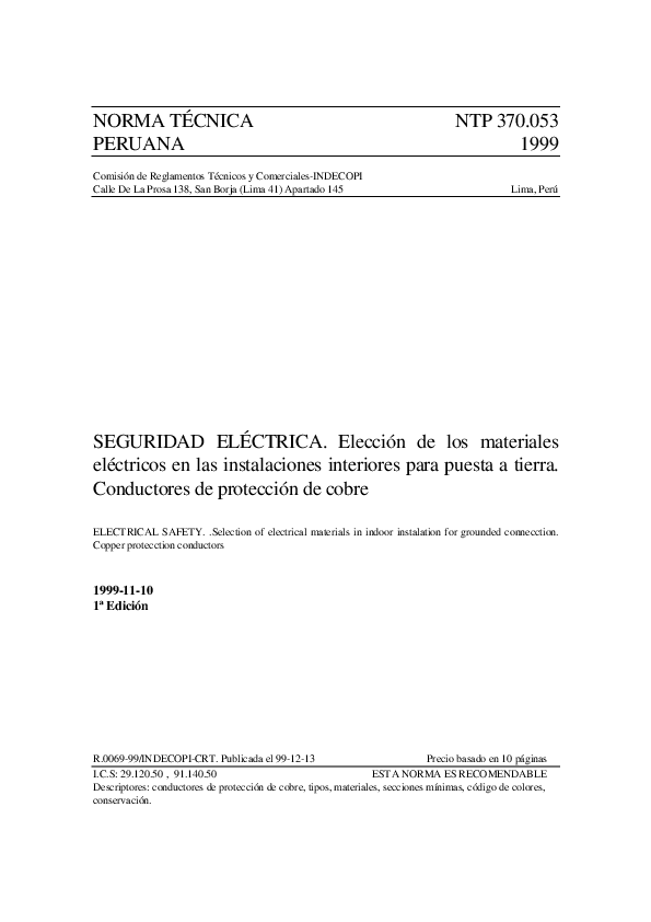 (PDF) NORMA TECNICA PERUANA DE ELECTRIFICACION