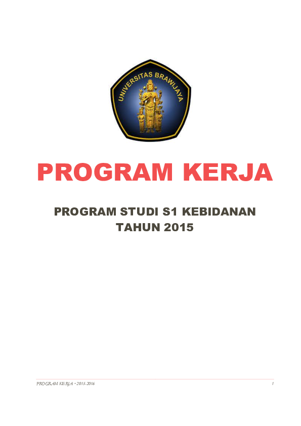 (PDF) PROGRAM KERJA PROGRAM STUDI S1 KEBIDANAN TAHUN 2015