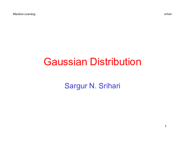 (PDF) Gaussian Distribution