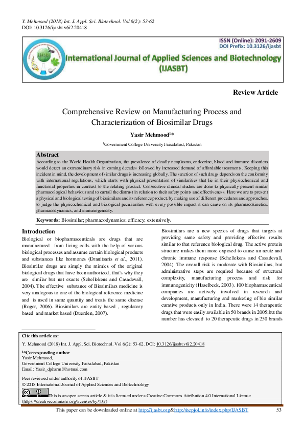 (PDF) Comprehensive Review on Manufacturing Process and ...