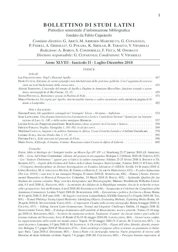 (PDF) Cronaca del Workshop Editing Ancient Latin Grammarians: Textual ...