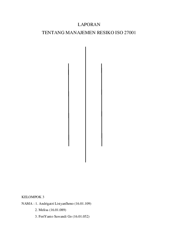 (DOC) LAPORAN TENTANG MANAJEMEN RESIKO ISO 27001