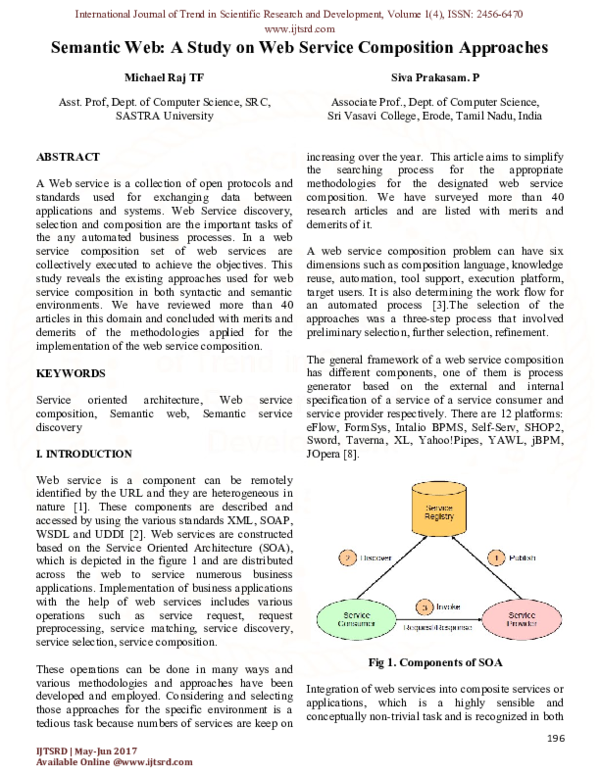 (PDF) Semantic Web: A Study on Web Service Composition Approaches