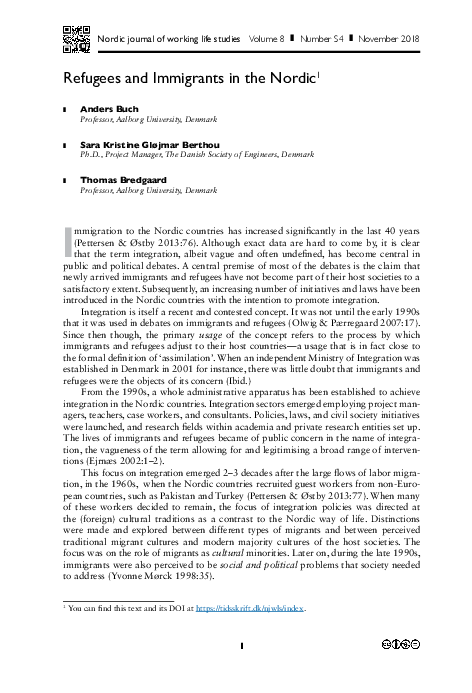 (PDF) Refugees and Immigrants in the Nordic