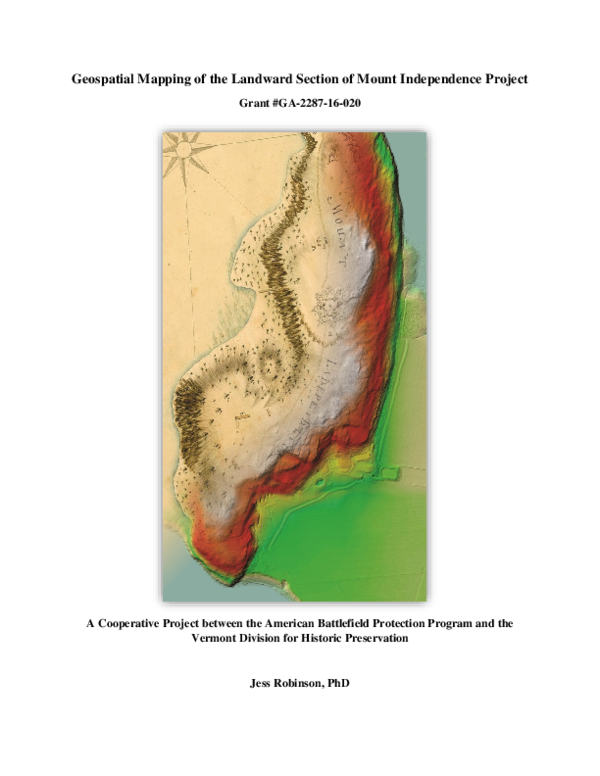 (PDF) Geospatial Mapping of the Landward Section of Mount Independence ...