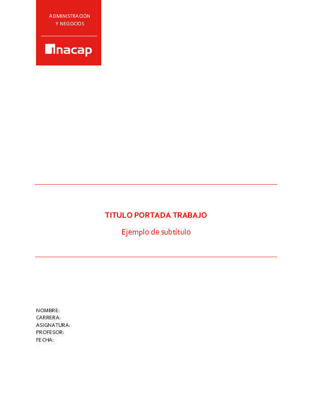 (DOC) TITULO PORTADA TRABAJO Ejemplo de subtítulo | Alexis MR ...