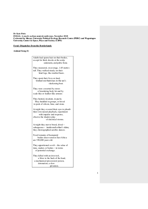 (DOC) FERAL - Dispatches from the Borderlands.docx