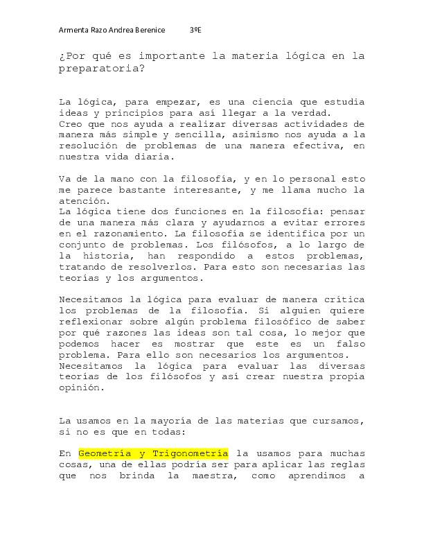 (DOC) ¿Por qué es importante la materia lógica en la preparatoria
