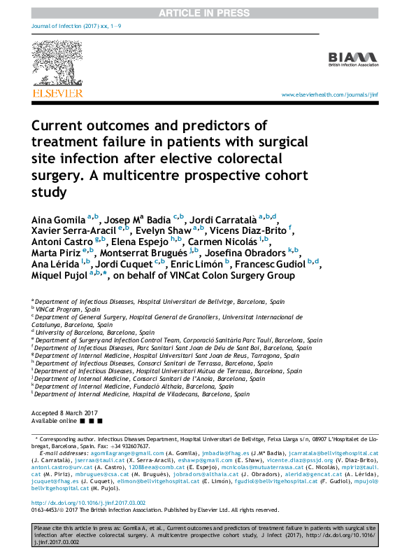 (PDF) Combination of oral non-absorbable and intravenous antibiotics ...