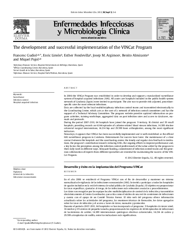 (PDF) The development and successful implementation of the VINCat Program