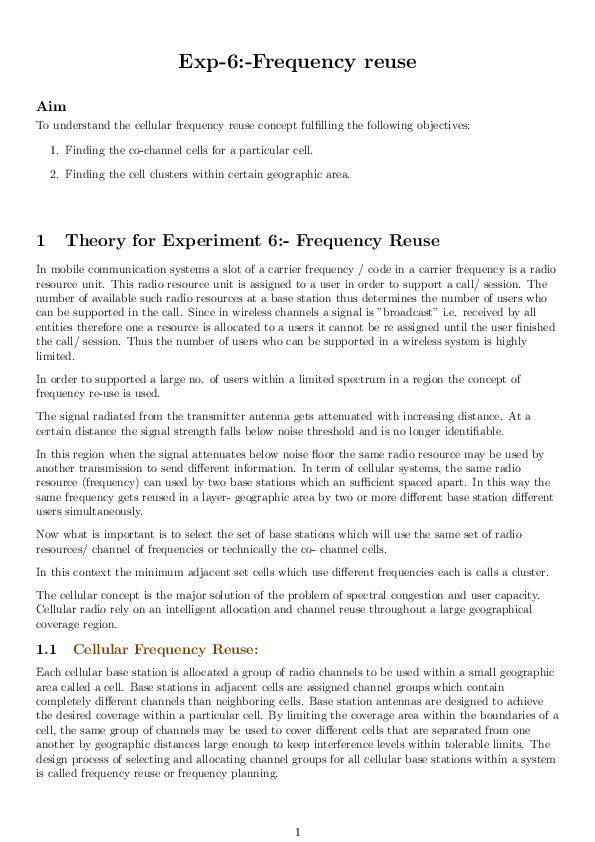 (PDF) Exp-6:-Frequency reuse