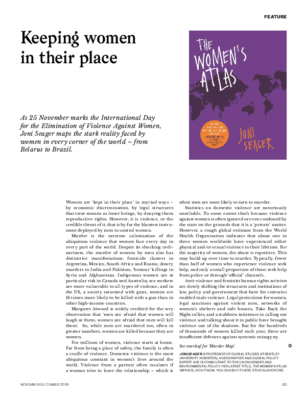 (PDF) Violence against women. Excerpt from The Women's 'sAtlas.pdf ...