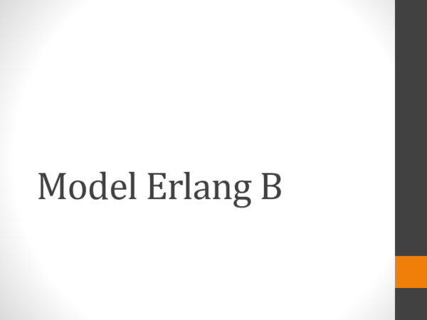 (PPT) Model Trafik Erlang B