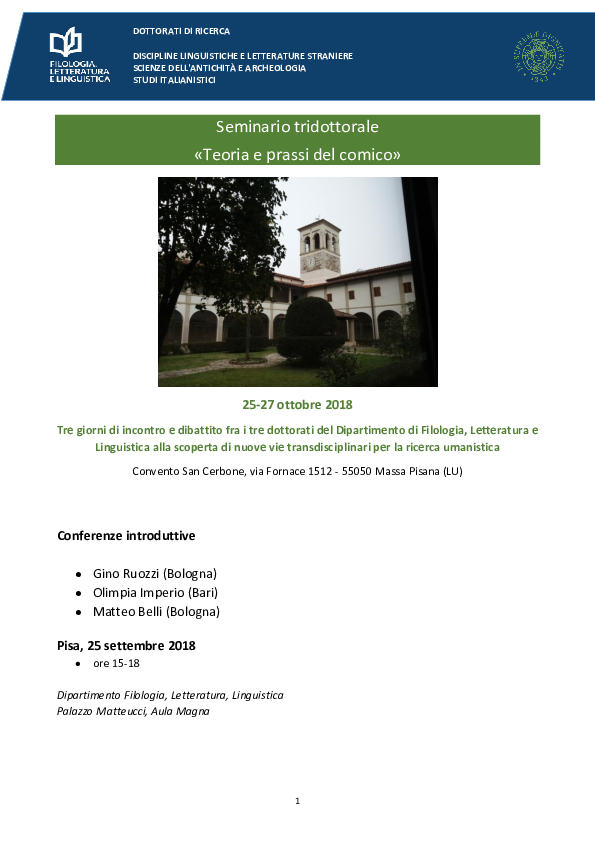 (DOC) «Alle origini del realismo comico: il caso di Rustico Filippi ...