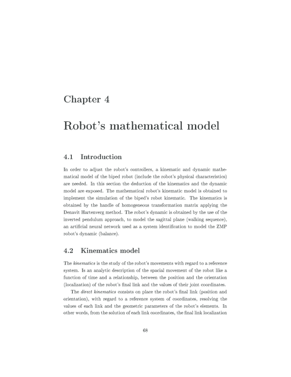 (PDF) Robot's mathematical model 4.1 Introduction
