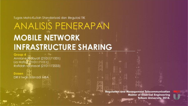 (PDF) ANALISIS PENERAPAN MOBILE NETWORK INFRASTRUCTURE SHARING