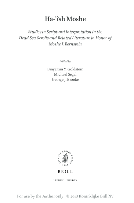 (PDF) “The Temple Scroll As Rewritten Bible: When Genres Bend”