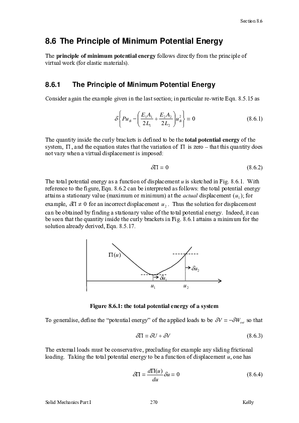 (PDF) 8.6 The Principle of Minimum Potential Energy