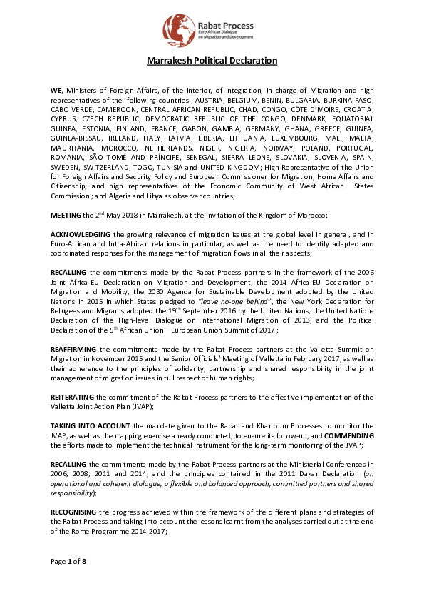 (PDF) Marrakesh political declaration_2018