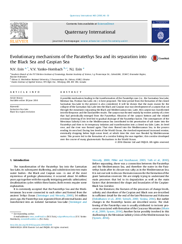(PDF) Evolutionary mechanisms of the Paratethys Sea and its separation ...