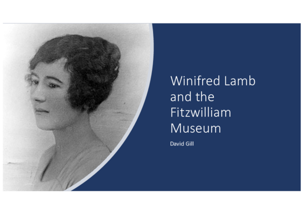 (PDF) Winifred Lamb and the Fitzwilliam Museum | David W J Gill ...