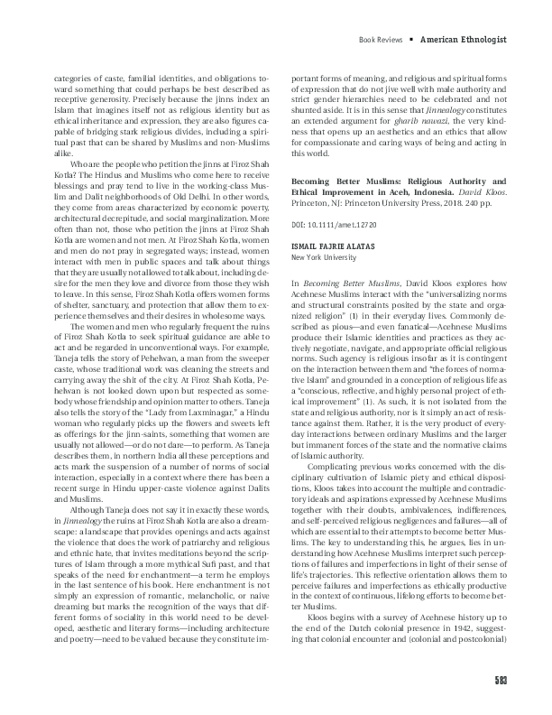 (PDF) Book Review: Becoming Better Muslims: Religious Authority and ...