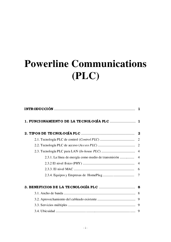Pdf Powerline Communications Plc