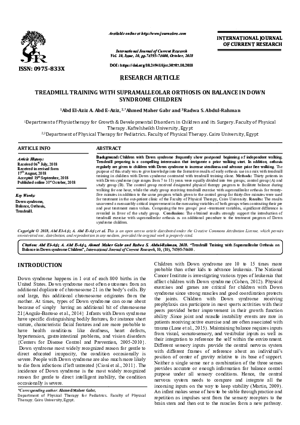 (PDF) Down syndrome paper