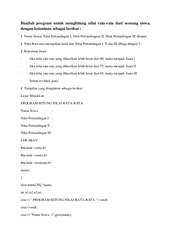 (DOC) menghitung nilai rata-rata dari seorang siswa dengan dev c++.docx