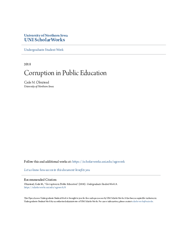 (PDF) Corruption in Public Education