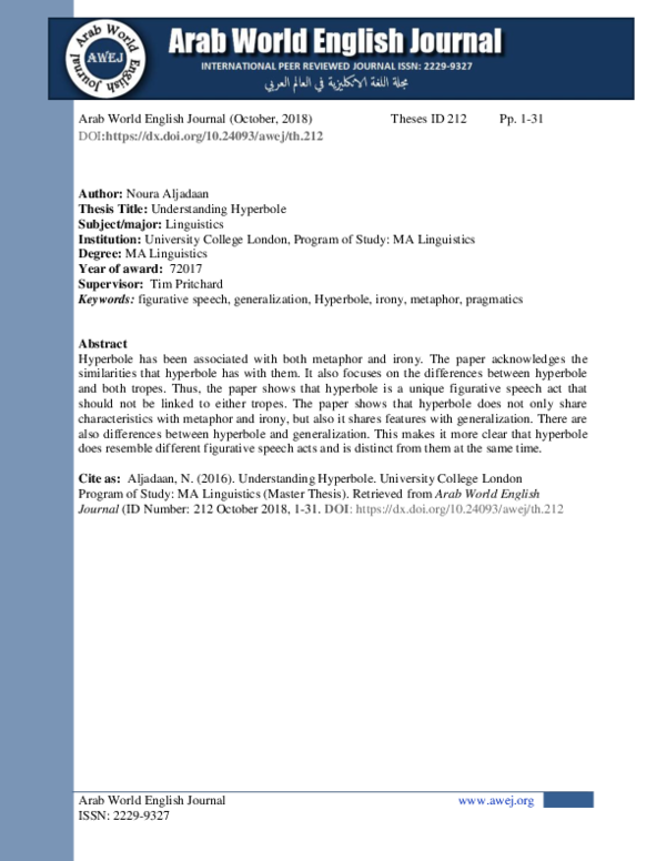 (PDF) Understanding Hyperbole