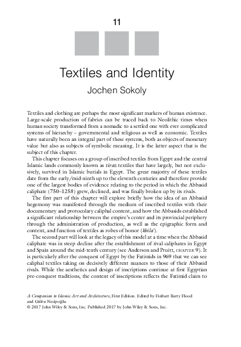 (PDF) Textiles and Identity
