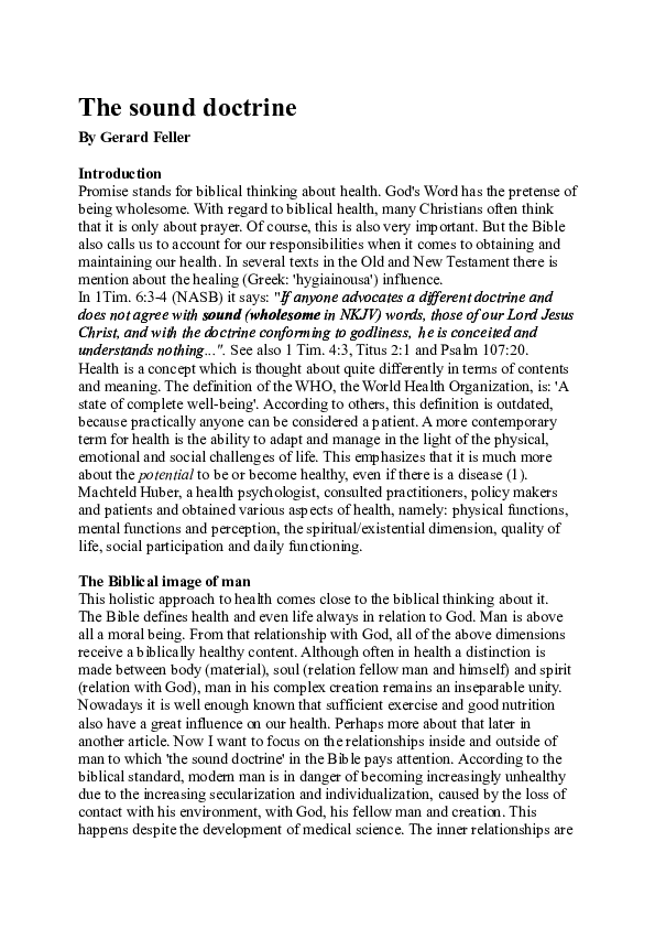 (DOC) The sound doctrine