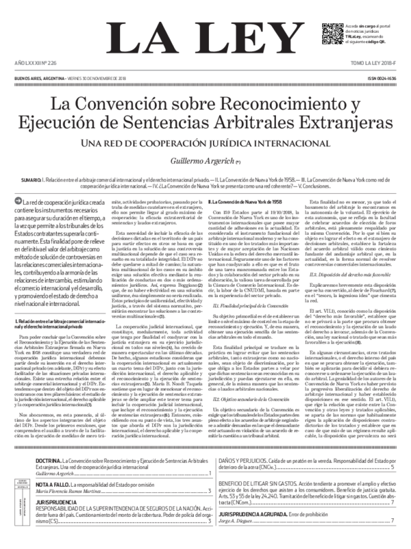 (PDF) La Convención sobre Reconocimiento y Ejecución de Sentencias ...
