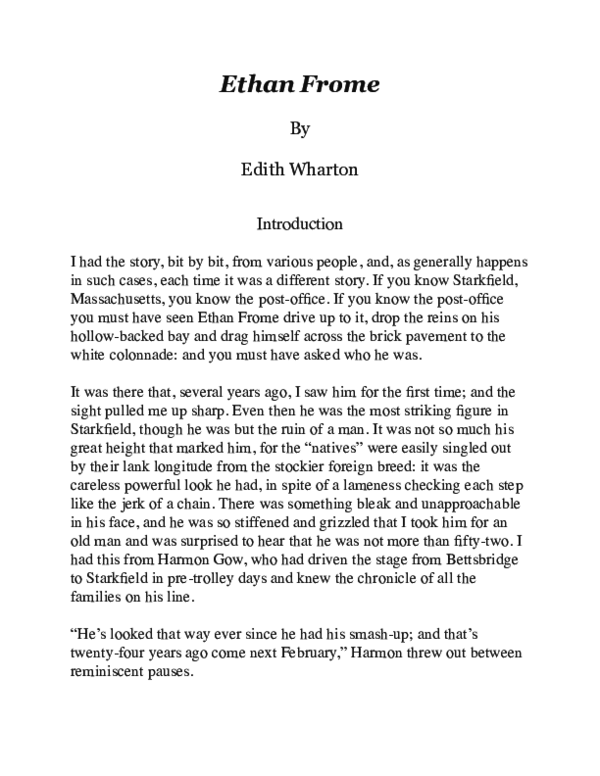 (PDF) Ethan Frome