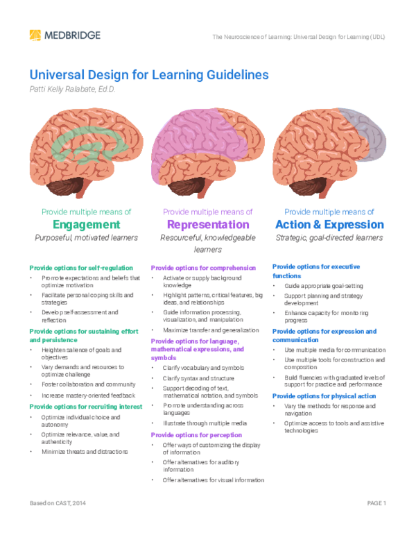 (PDF) Universal Design for Learning Guidelines | victor vasquez ...
