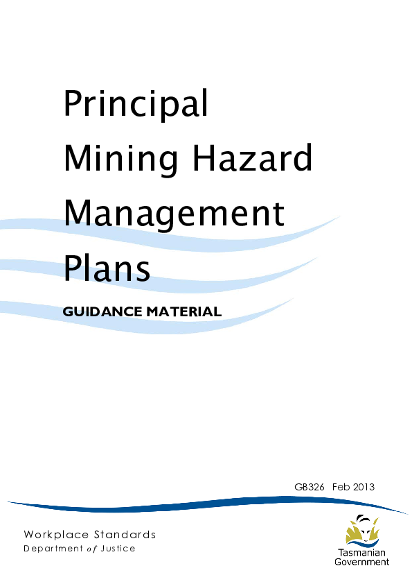 (PDF) Principal Mining Hazard Management Plans GUIDANCE MATERIAL