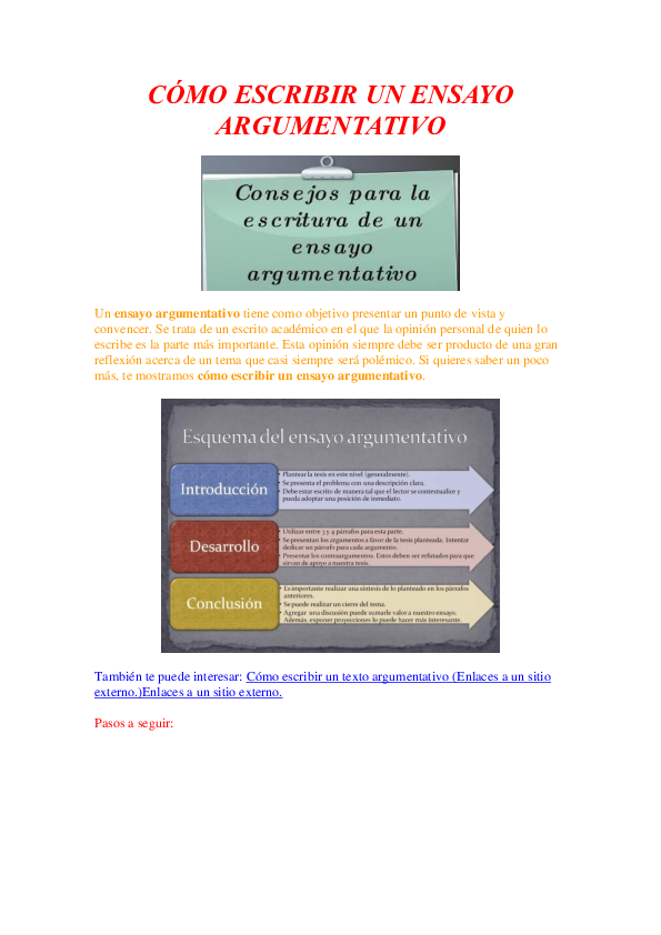 (PDF) CÓMO ESCRIBIR UN ENSAYO ARGUMENTATIVO