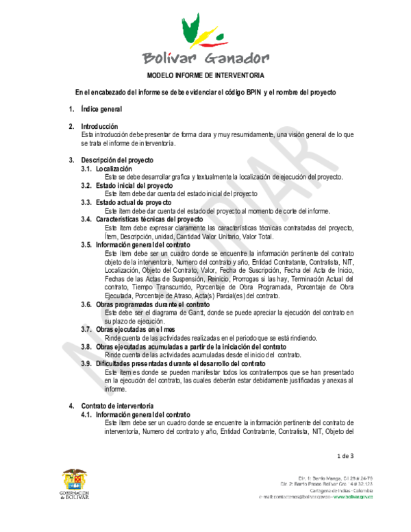 (PDF) MODELO INFORME DE INTERVENTORIA