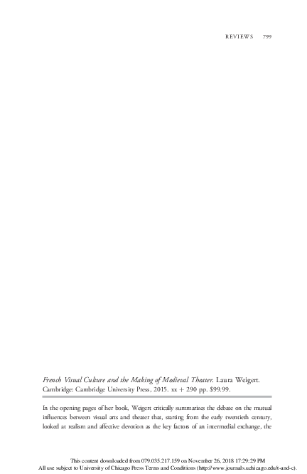 (PDF) Review of Laura Weigert, "French Visual Culture and the Making of ...