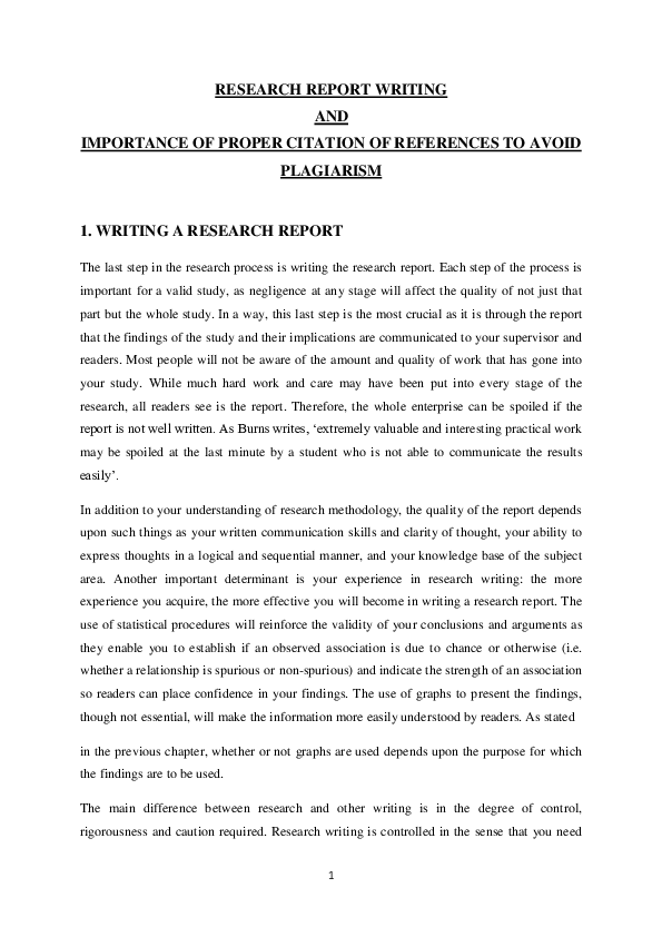 (DOC) AND IMPORTANCE OF PROPER CITATION OF REFERENCES TO AVOID ...